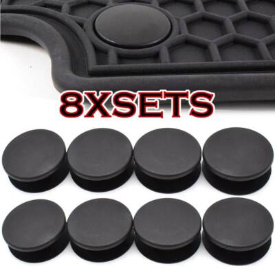 8XSET FOR MERCEDES BENZ BLACK FLOOR MAT RETENTION BUTTON CLIPS FIXING ...