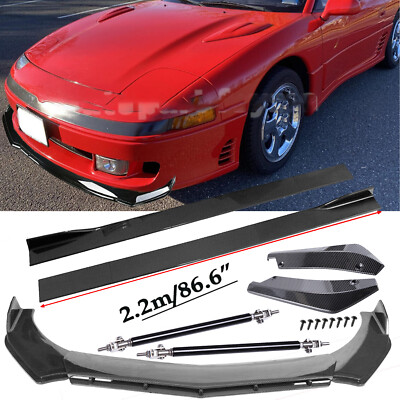For Mitsubishi 3000GT Fiber Front Bumper Lip Splitters Side Skirt Strut ...