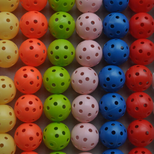 100pcs Hollow Plastic Practice Golf Balls Golf Balls Air Flow Ball WL ...