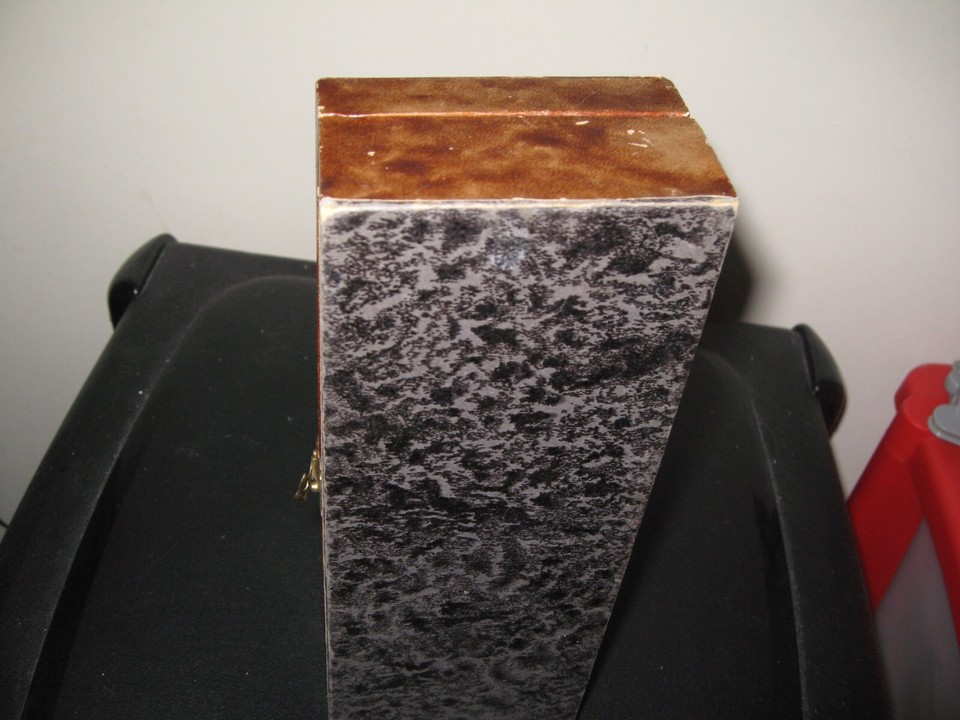 Vintage Bakelite box hinged lid, clasp fastening in front long mottled ...