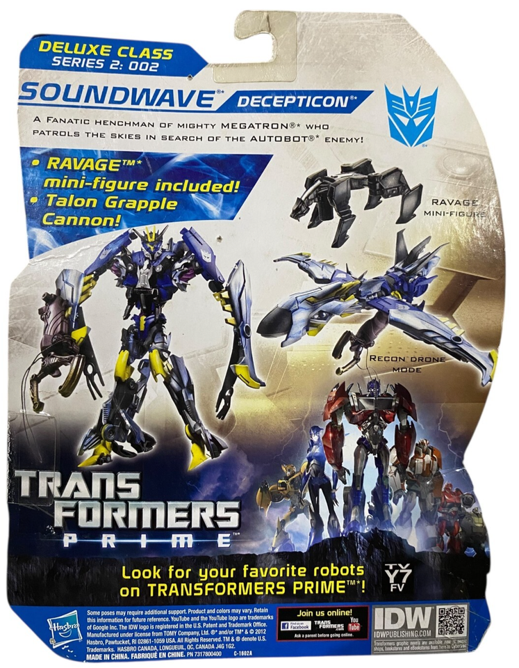 Transformers Prime Beast Hunters Soundwave Deluxe Class Action Figure NEW Ravage | eBay