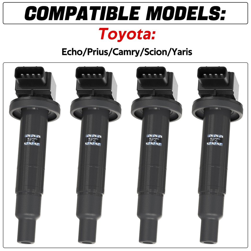 4 Ignition Coil For OEM 90919-02240 2001-2018 Toyota Camry Yaris Prius ...