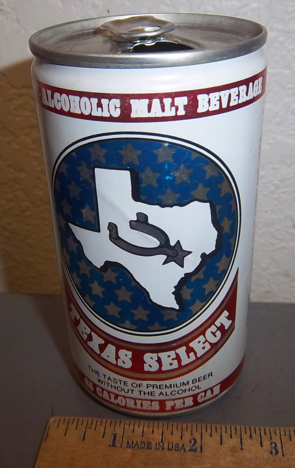Texas Select NON Alcoholic pop top tab style beer can, (empty), great ...