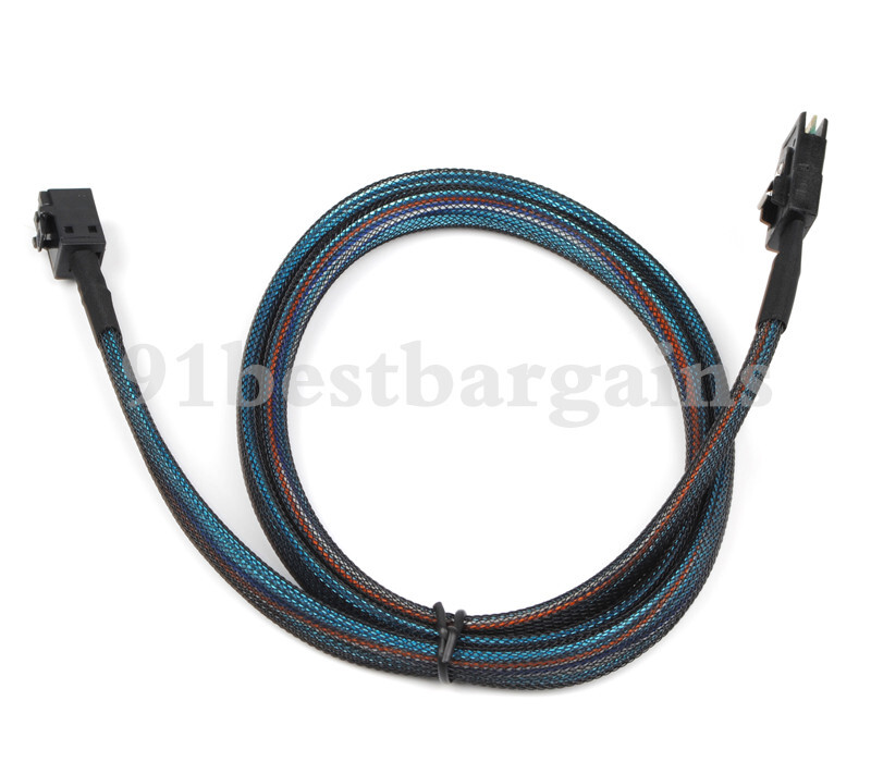 2 Packs 6G Internal Mini SAS Cable HD SFF-8643 to SFF-8087 SAS 2.1 RoHS ...