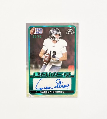 2021 Leaf Pro Set Power CARSON STRONG Rookie Auto Autograph Green /50 ...