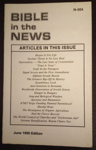 BIBLE IN THE NEWS APOSTASY & HUMANISM IRAQ & BIOLOGICAL WARFARE ...