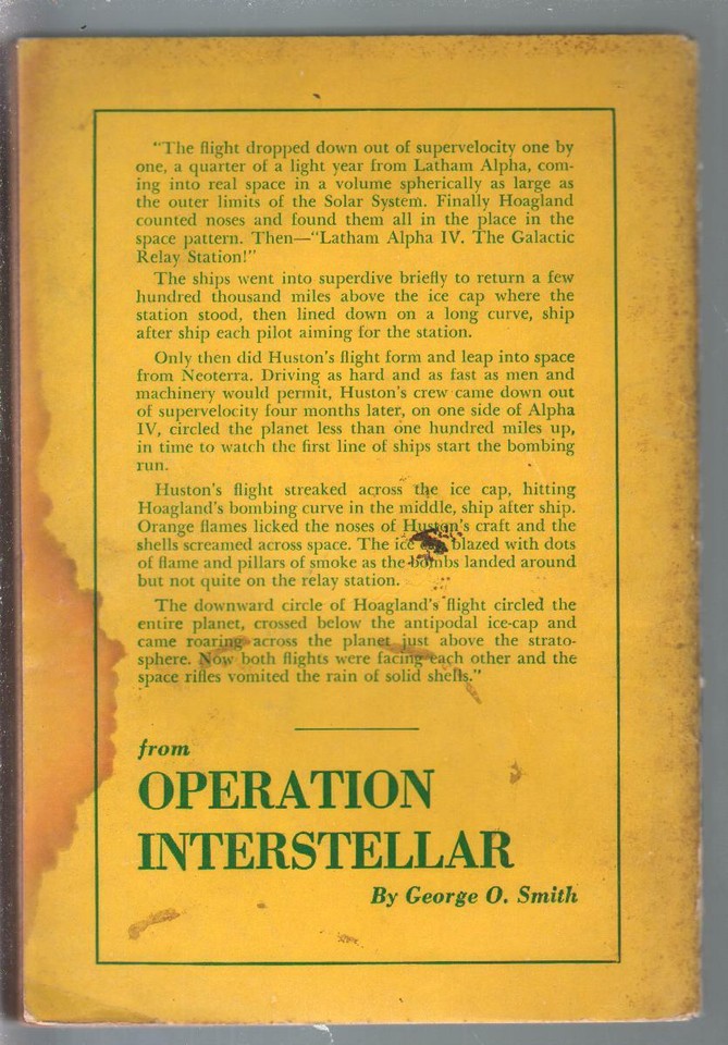 Merit Books #B-10 1950-"Operation Interstellar "-George O Smith-pulp fiction-G | eBay
