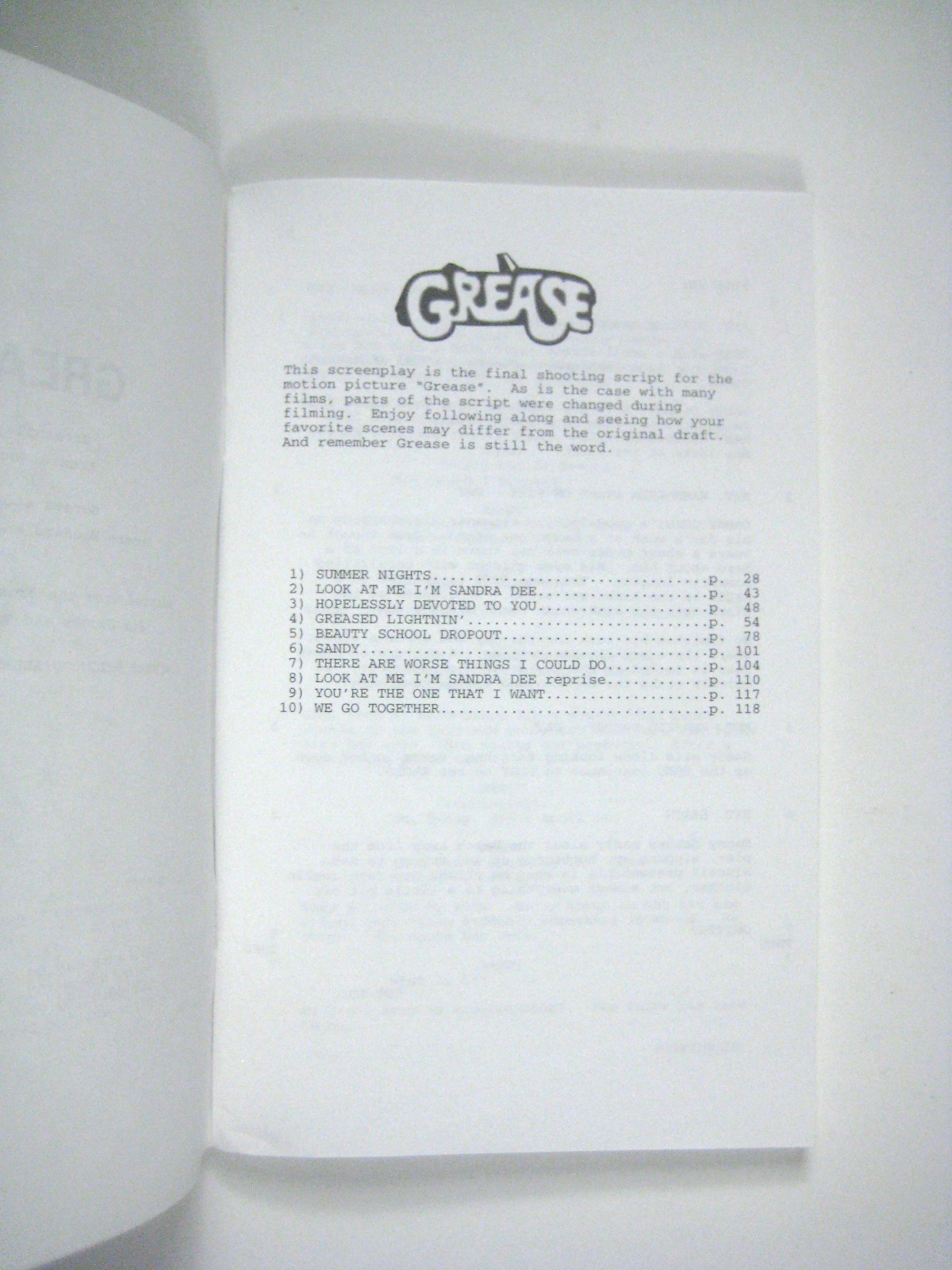 Grease is Still the Word Screenplay Brontë Woodard Alan Carr 4th Draft ...