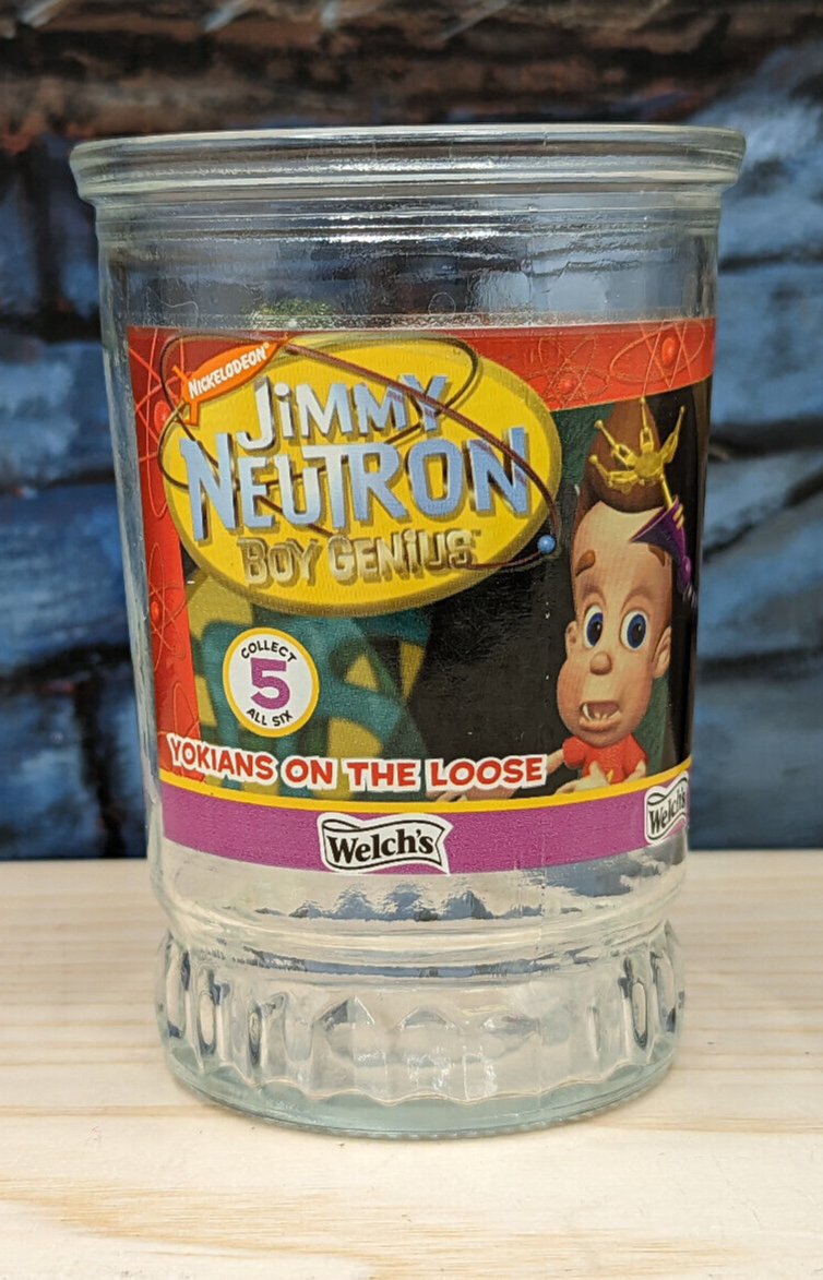 Vintage Welch's Jelly Jimmy Neutron Boy Genius Juice Glass #5 Yokians ...