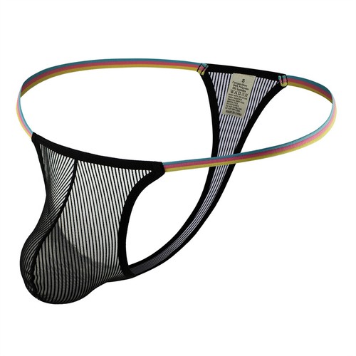 Men Micro Thong Smooth T-back Underwear Sexy Mesh G-string Mesh ...