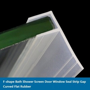 F-shape Bath Shower Screen Door Window Seal Strip Gap Curved Flat ...