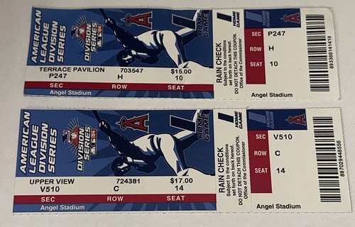 2004 Red Sox Angels MLB Playoffs ALDS Game 1 Ticket Stub Schilling Win ...
