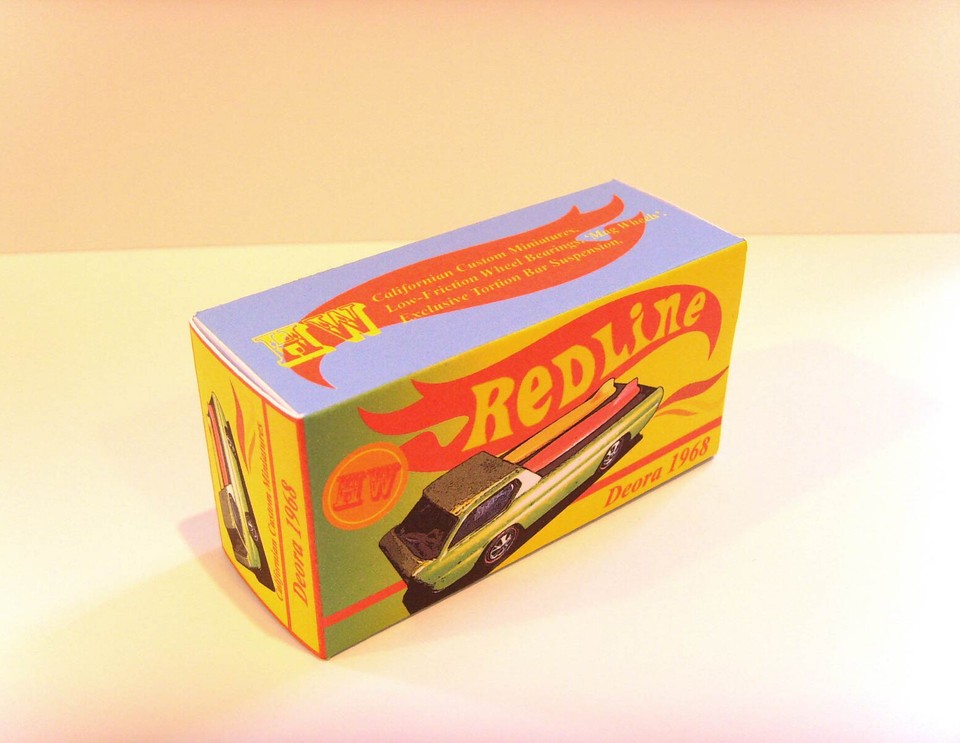 HOT WHEELS REDLINE - 'DEORA' - Superb custom display / reproduction box ...