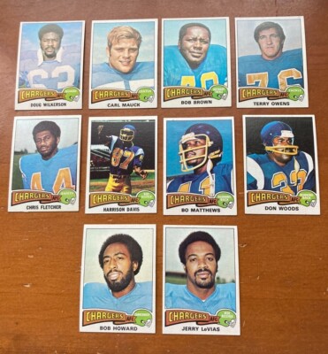 1975 TOPPS SAN DIEGO CHARGERS FOOTBALL CARDS *FILL YOUR SET*FREE SHIP ...