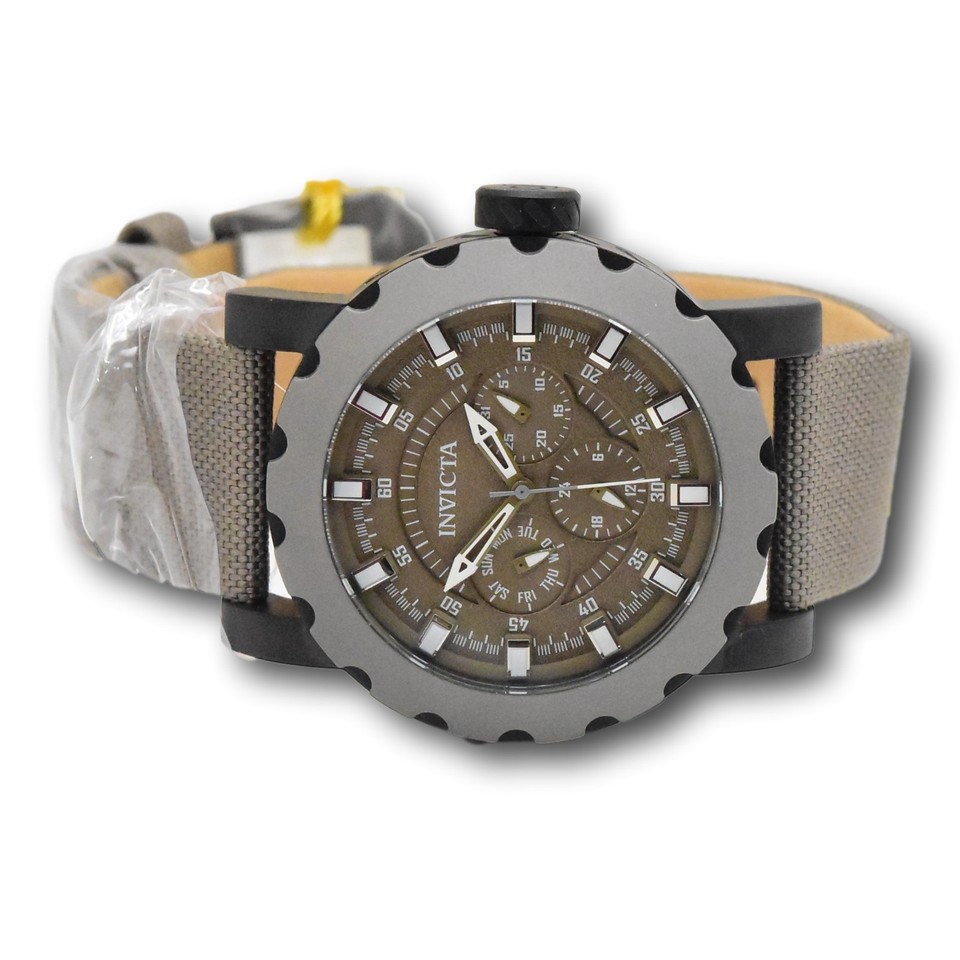 Invicta I-Force Commando Men's 46mm Tactical Khaki Day / Date Quartz ...