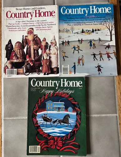 Vintage Country Home Magazines 3 issues DECEMBER/CHRISTMAS ISSUES 1985 ...