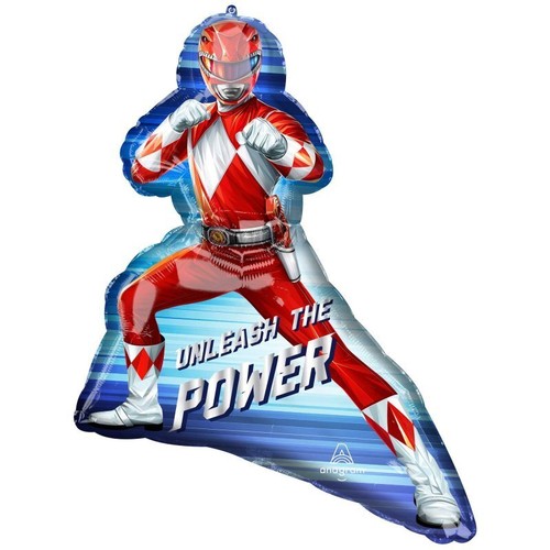 Power Rangers Party Supplies Red Ranger SuperShape Foil Balloon ...