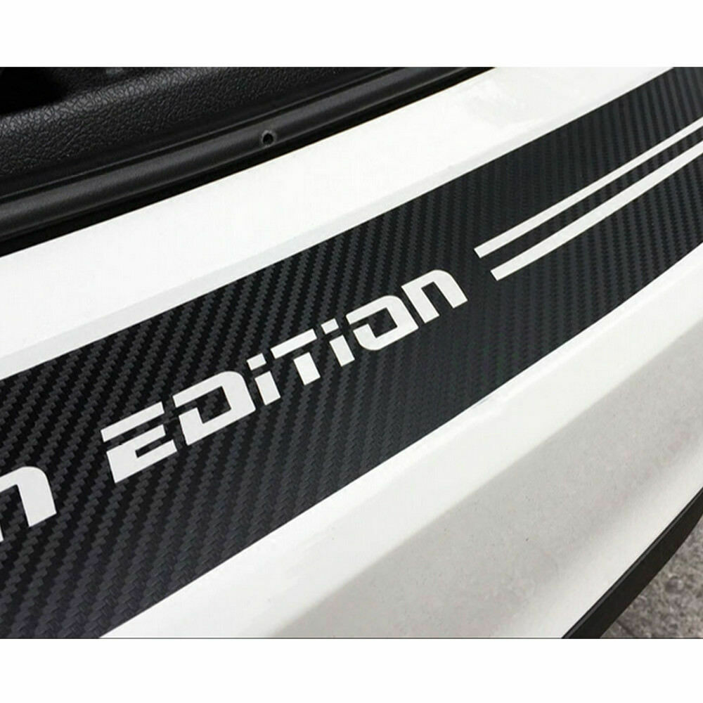 5D Carbon Fiber Vinyl Film Trunk Guard Sticker For BMW F30 F31 E90 E91 ...