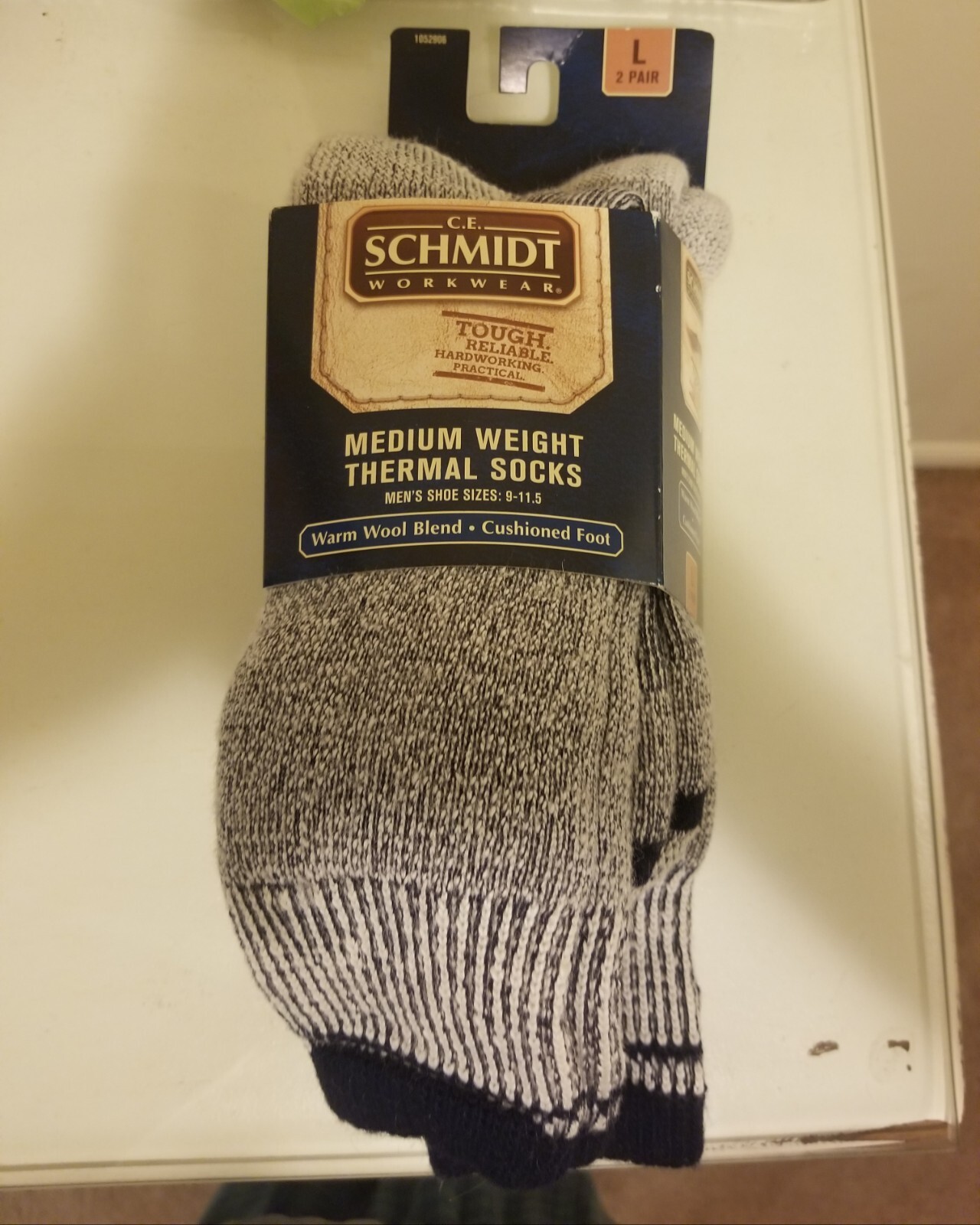C.E. Schmidt NWT Socks Mens Thermal Socks Size Large Gray/navy | eBay