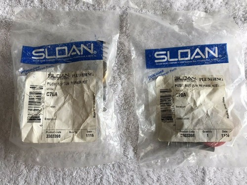 Two (2) New Sloan Push Button Repair Kits for Sloan Valves Model: C70A ...