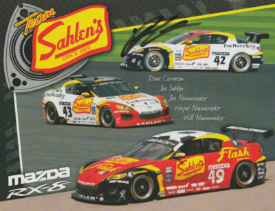2012 Dane Cameron signed Team Sahlen Mazda RX-8 GT Grand Am Hero Card ...