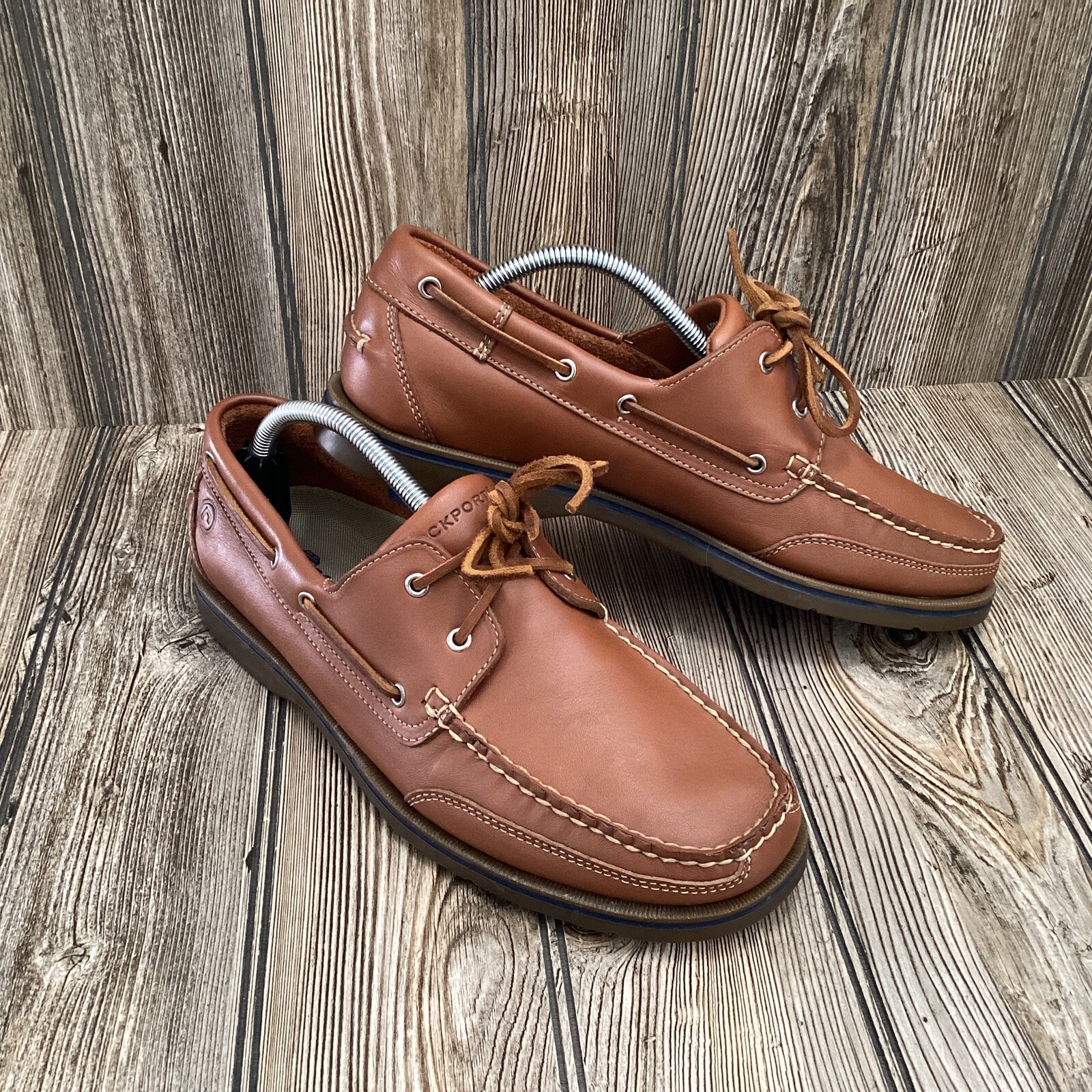 Rockport Men’s Boat Dock Shoes Brown Leather Size 10.… - Gem