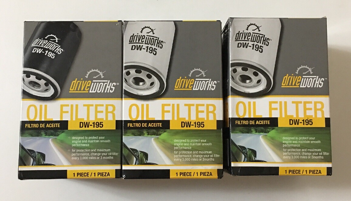 DRIVEWORKS DW-195 - Cross reference oil filters