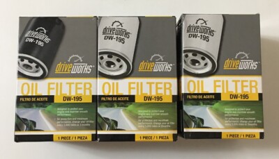 Lot Of 3 New SEALED Driveworks Oil Filter DW-195 * Fram PH3600 ...