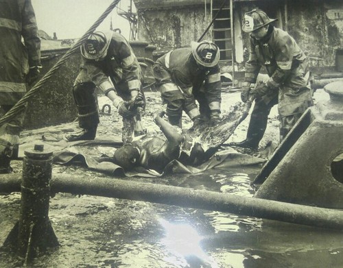 VTG Alva Cape Macabre Burnt Body Man FDNY New York Photograph 8x10 B&W ...