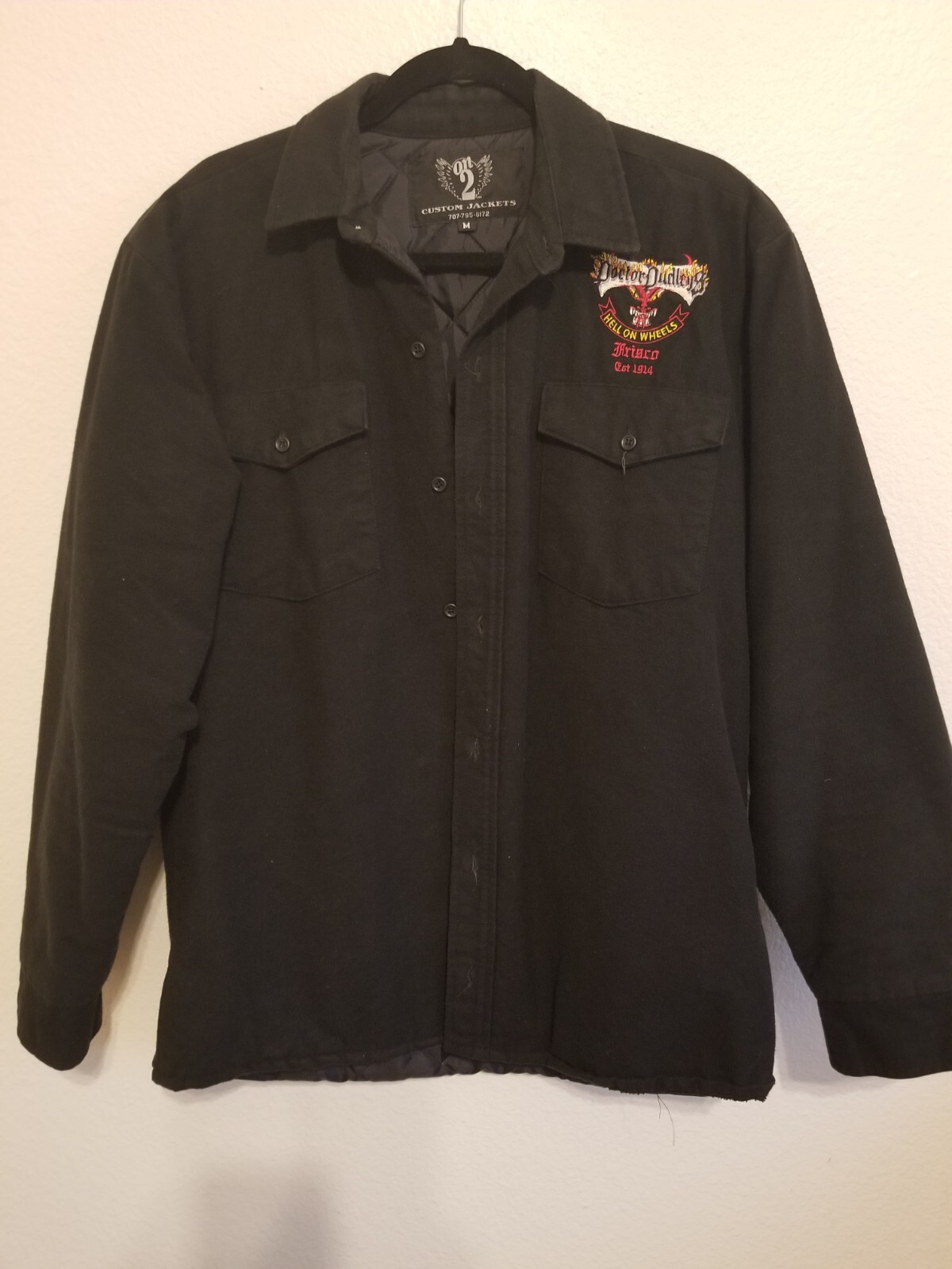 HARLEY DAVIDSON flannel Shirt Jacket HD Biker Dudleys… - Gem