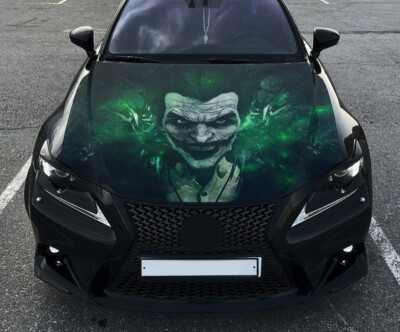Joker Car Hood Wrap Vinyl Decal Full Color Graphics Arkham Villain ...