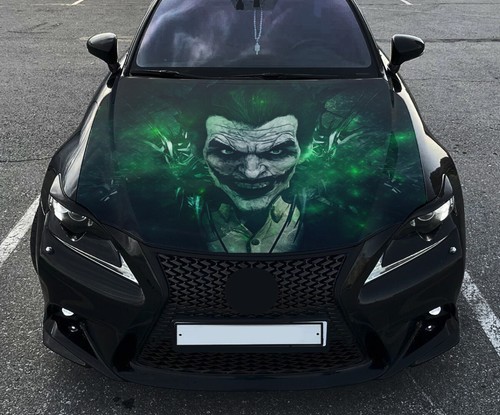 Joker Car Hood Wrap Vinyl Decal Full Color Graphics Arkham Villain ...