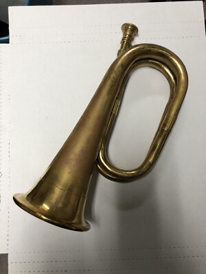 Brass Bugle - as is - untested - with Mel Bay "Fun with the Bugle" book ...