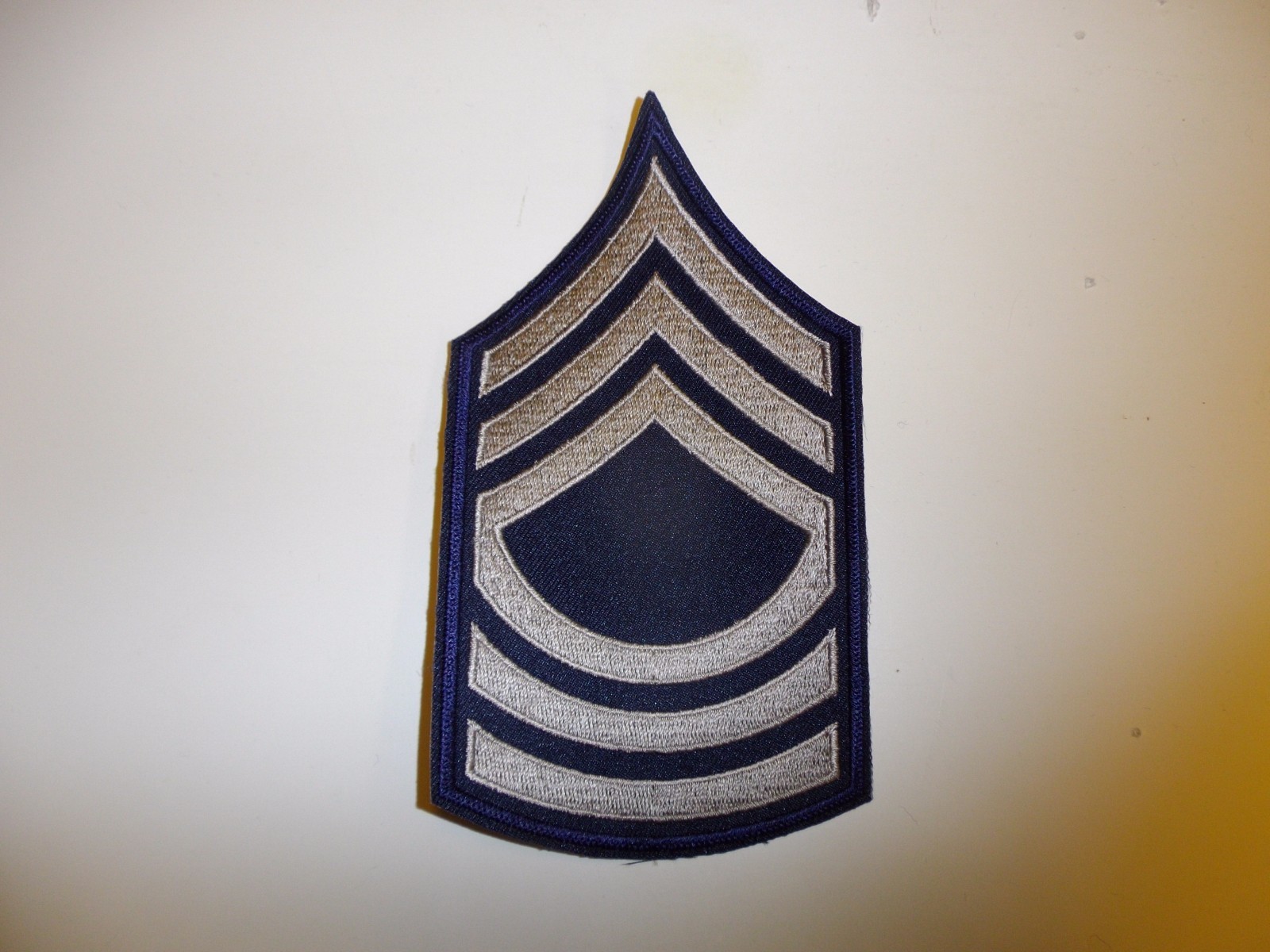 1016p WW2 US Army & Air Force Rank Chevrons Master Sergeant Silver/Blue ...