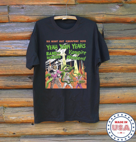 Yeah Yeah Yeahs Vampire Weekend Band Big Night Out T Shirt Full Size S ...
