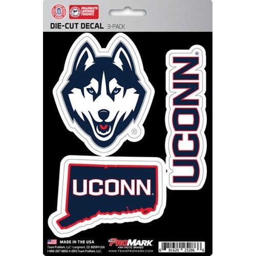 uconn connecticut huskies team logo mascot college sticker decal set ...