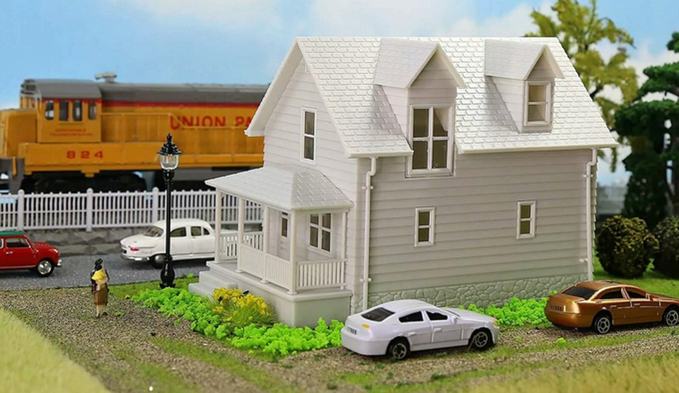 UNASSEMBLED O On30 MODEL HOUSE KIT Unpainted Structure Building ABS Plastic | eBay