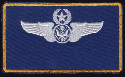 USAF Chief Enlisted Aircrew Blue & Yellow Nametag Wing Patch A-5 | eBay