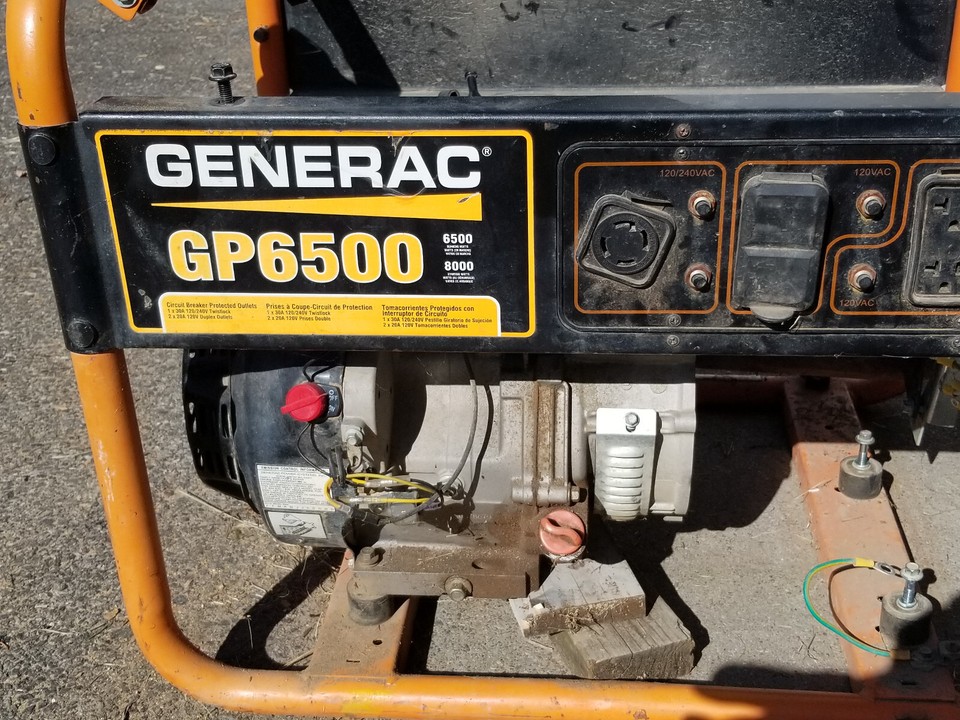 Generac GP6500 Engine (gas) with Muffler and Frame (Model 0G8442C) | eBay