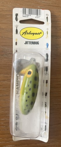 Arbogast G650-06 Jitterbug 3" 5/8 Oz Frog/White Belly Fishing Lure Plug ...