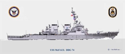 USS McFaul DDG-74 Ship Print US Navy | eBay