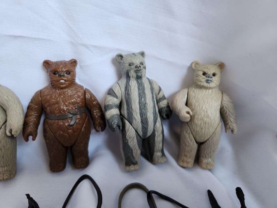 Vintage Star Wars Ewok Action Figure Lot with Accessories | eBay