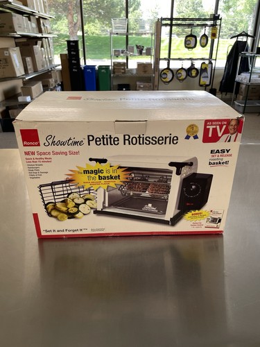 NEW Ronco Showtime Petite Rotisserie Oven w/ Accessories White ...
