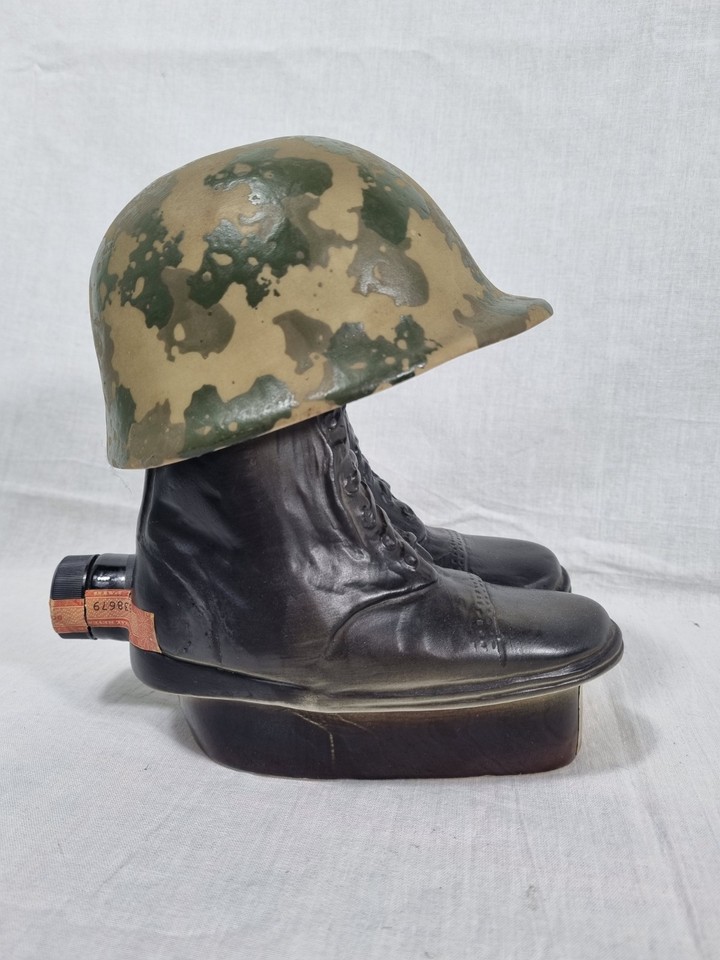 Jim Beam Military Army Boots And Helmet Decanter Bourbon Whiskey Empty ...