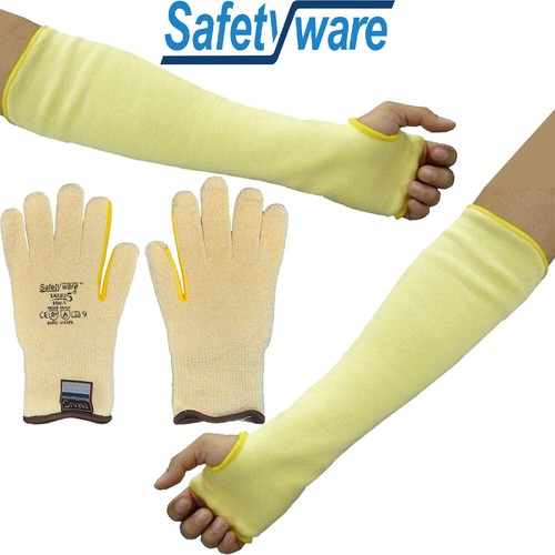 Safetyware Safety Work Cut Resistant Proof Gloves + Arm Sleeves ...