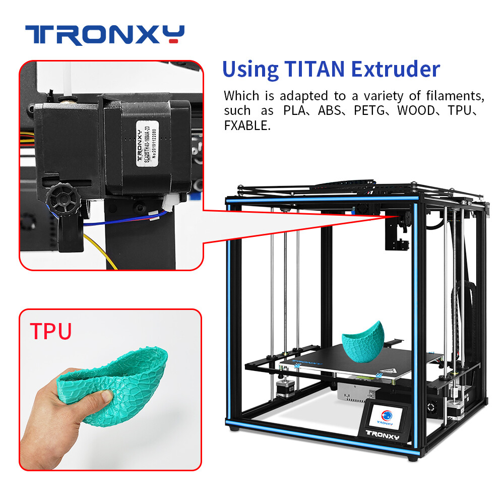 Tronxy 3D Printer X5SA-400 PRO Linear Guide Rail Titan Extruder DIY ...