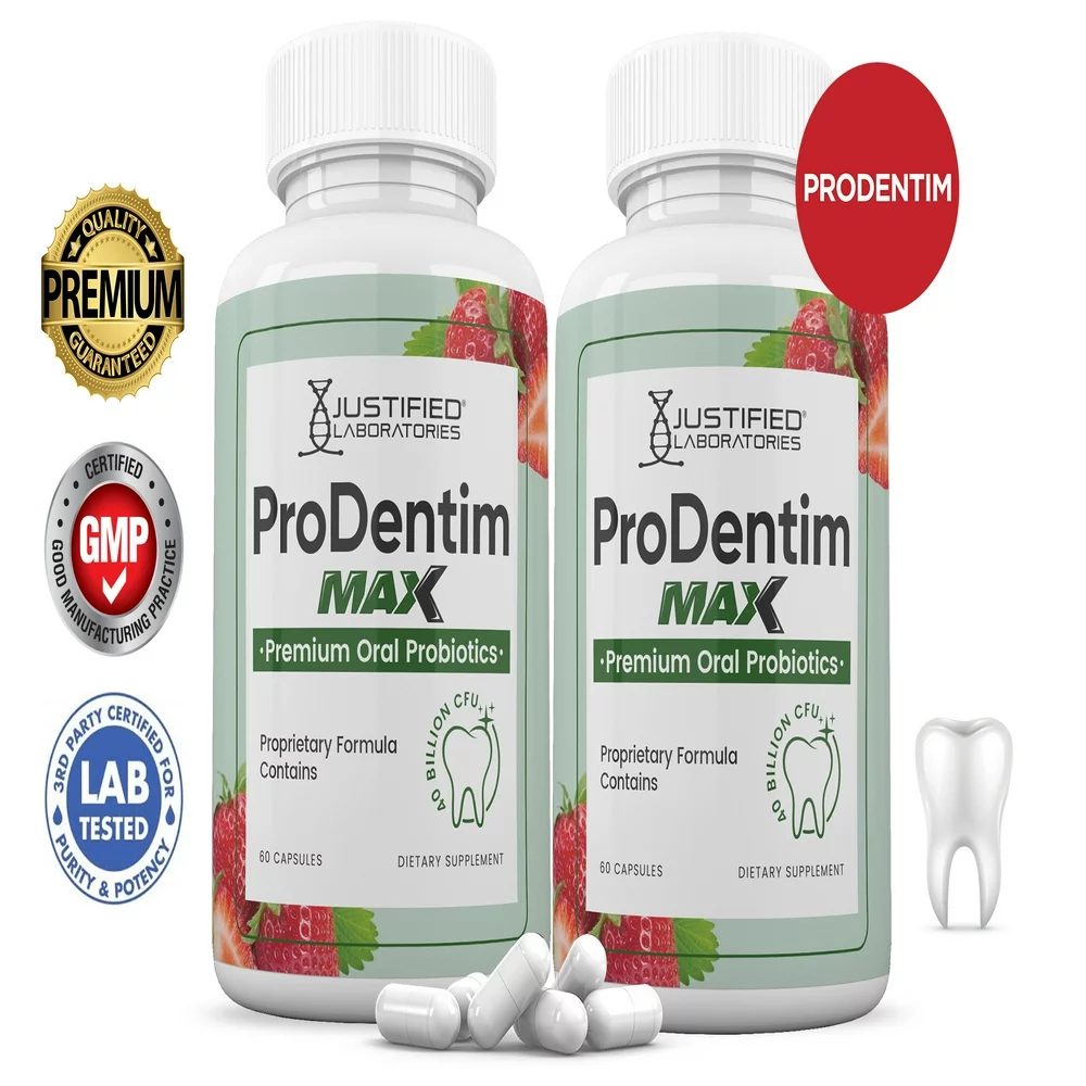 (2 Pack) Prodentim Max Oral Probiotics 40 Billion CFU Improve Teeth ...