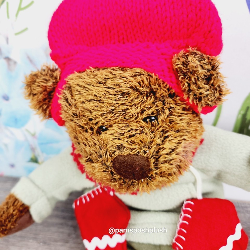 Hallmark Teddy Mittens Plush 13" Celebrating 100th Anniversary of the ...