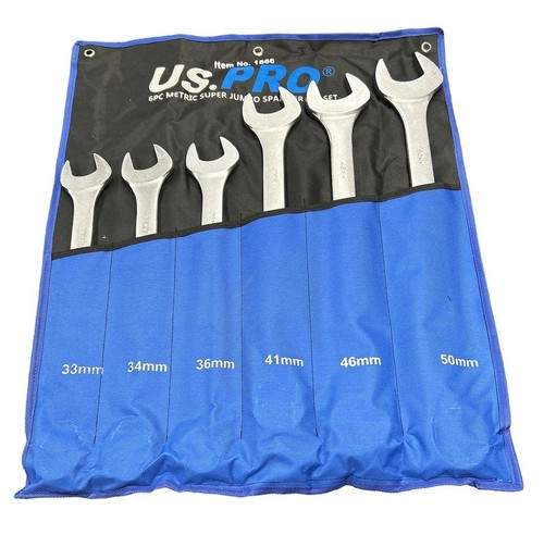 6Pce Metric Super Jumbo Combination Spanner Set 33mm 34mm 36mm 41mm ...