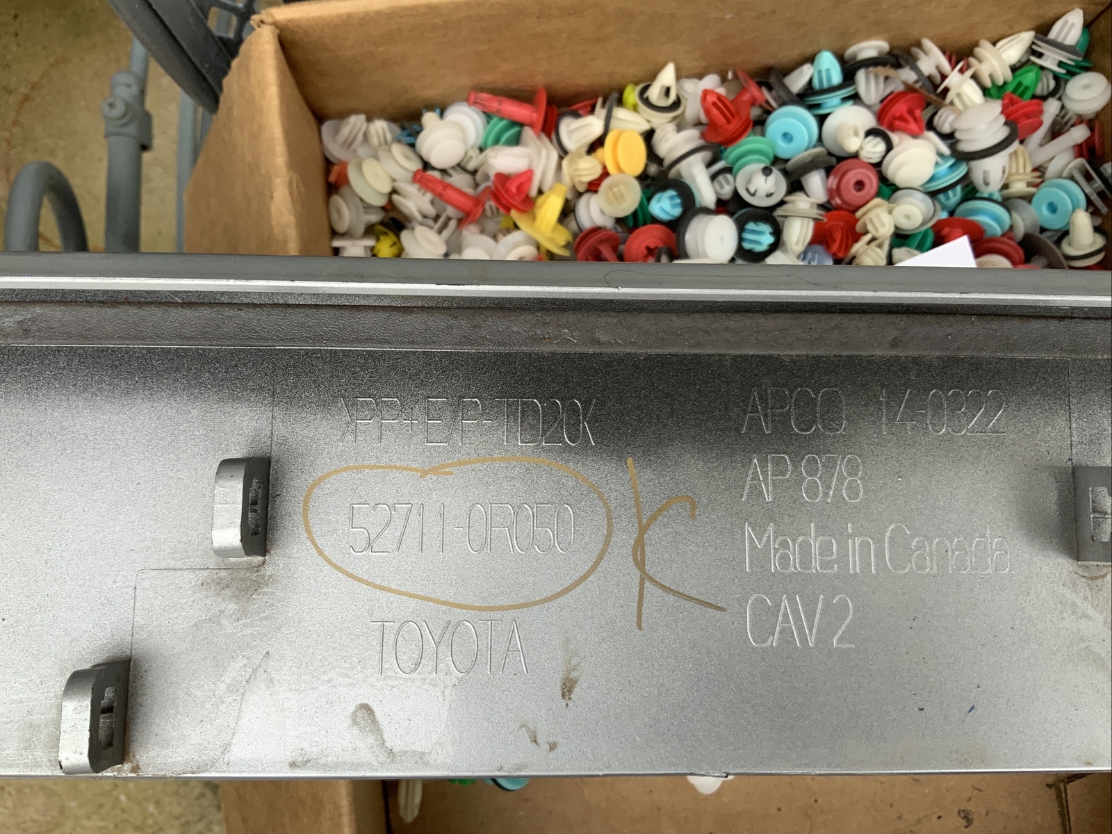 2016-2018 TOYOTA RAV4 FRONT BUMPER LOWER TRIM MOLDING 52711-0R050 ...